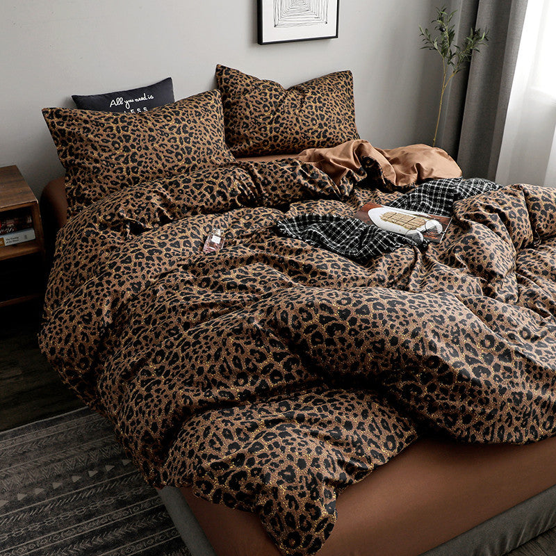 100% Natural Cotton Leopard Print Duvet Cover – YEDWO