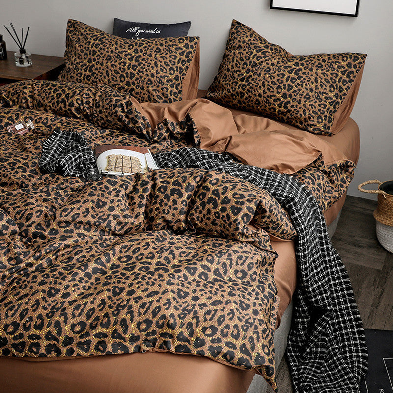 100% Natural Cotton Leopard Print Duvet Cover – YEDWO