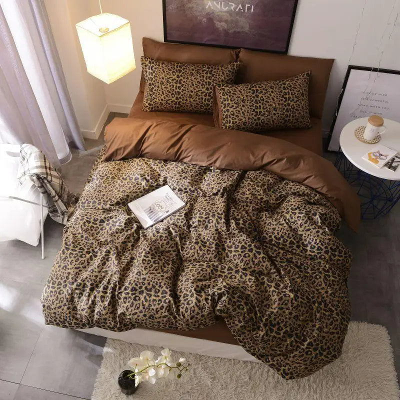 100% Natural Cotton Leopard Print Duvet Cover – YEDWO