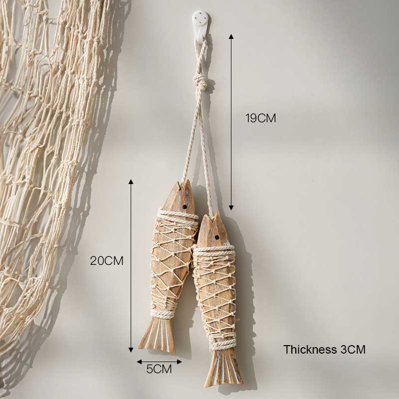 4 Pack Handmade Wooden Nautical Fish Decorations | Yedwo Design – YEDWO
