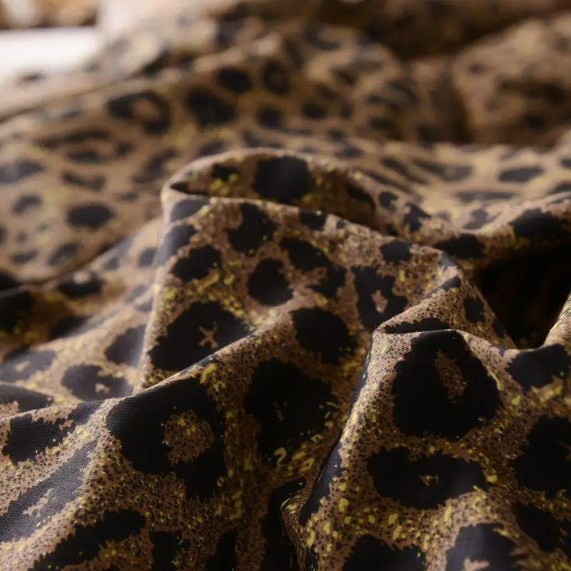 100% Natural Cotton Leopard Print Duvet Cover – YEDWO