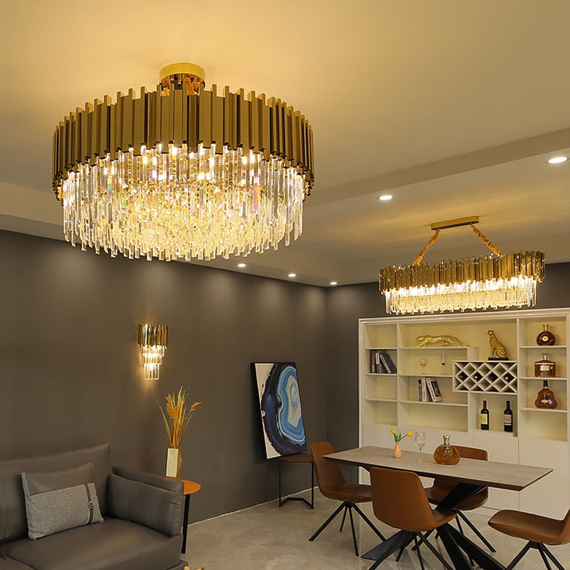 Adorjan Golden Crystal Chandelier | Yedwo Design – YEDWO