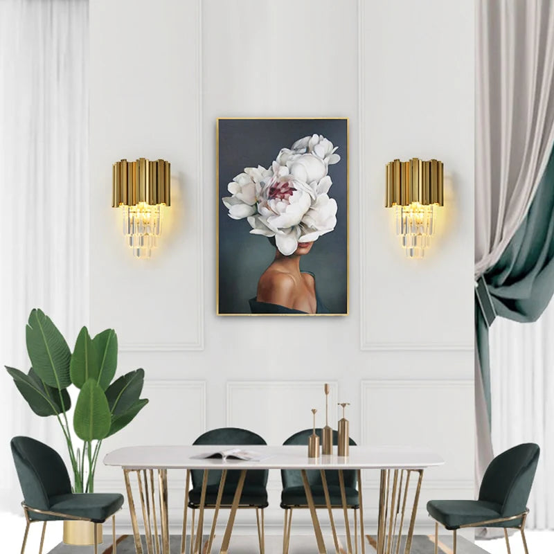 Adorjan Ridged Metal And Crystal Wall Lamp | Yedwo Design – YEDWO