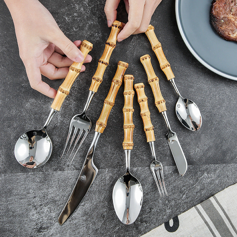 Creative Vintage Nature Bamboo Cutlery Set | Yedwo – YEDWO