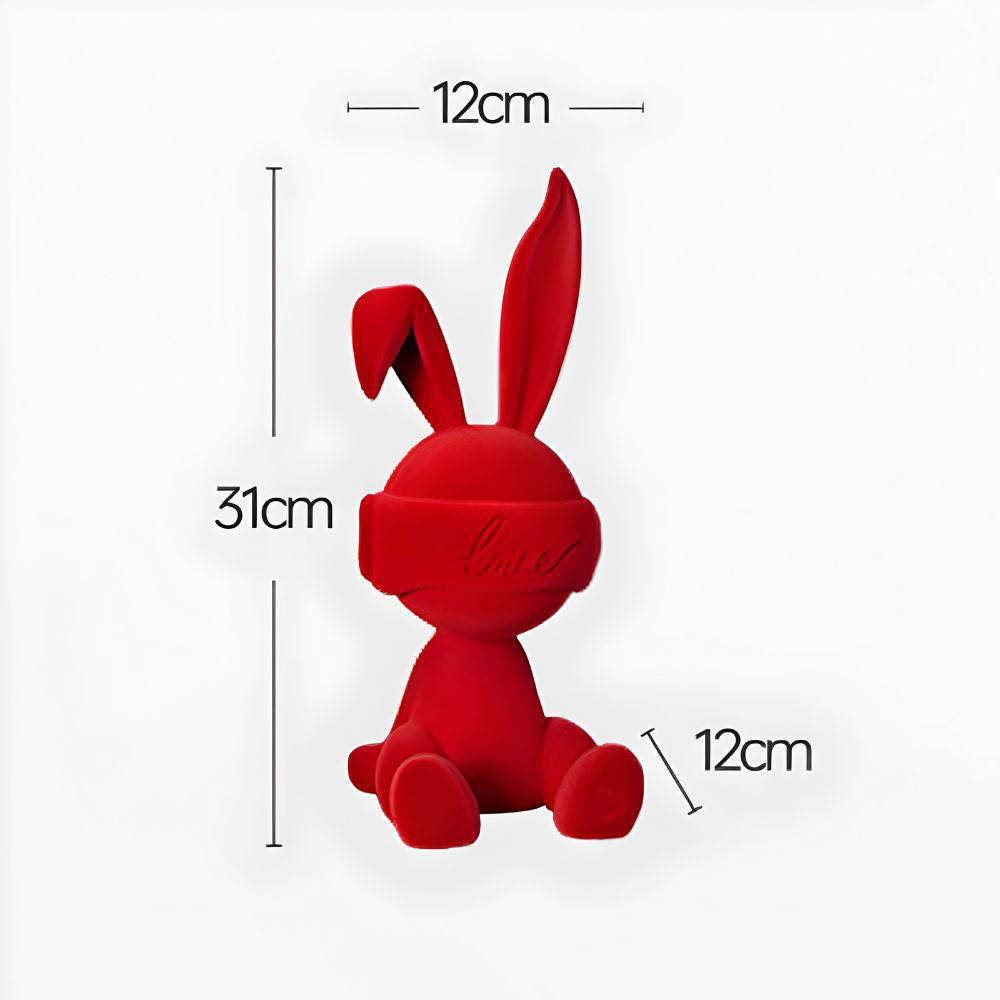 Flocked Love Bunny Seated Sculpture | Yedwo Design – YEDWO