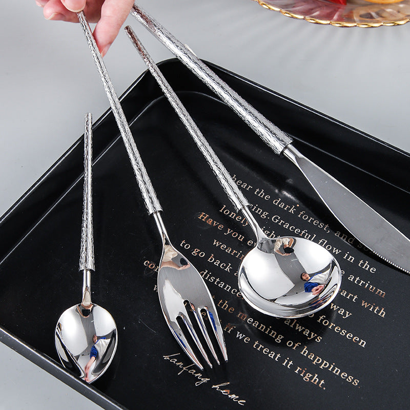 Gold Hammered Flatware Cutlery Set | Yedwo Design – YEDWO