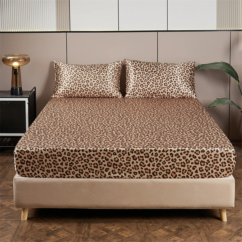Luxury Soft Leopard Print Fitted Sheet Set | Yedwo Home – YEDWO