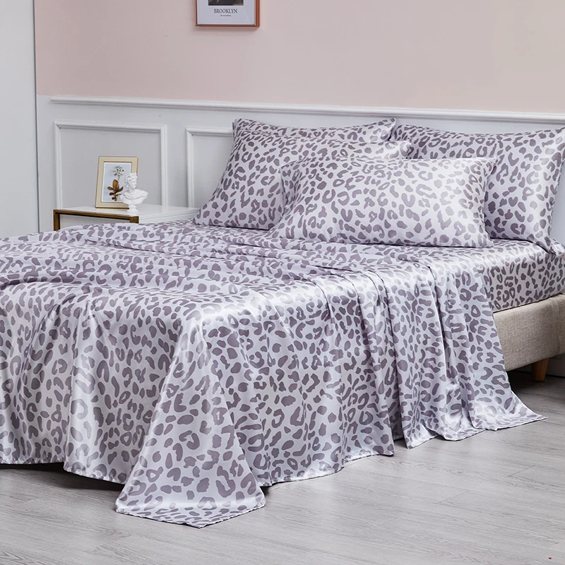 Luxury Soft Leopard Print Fitted Sheet Set | Yedwo Home – YEDWO