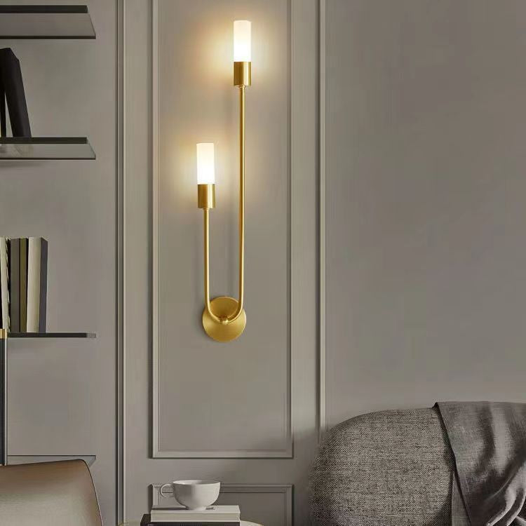 Meza Gold 2-Light Fixture Wall Sconce Lamp | Yedwo – YEDWO