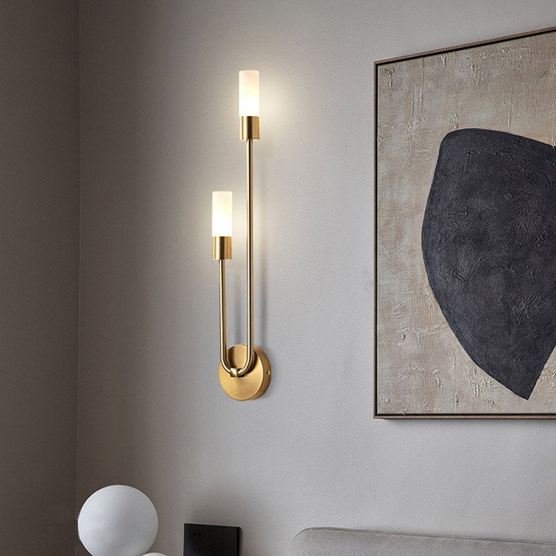 Meza Gold 2-Light Fixture Wall Sconce Lamp | Yedwo – YEDWO