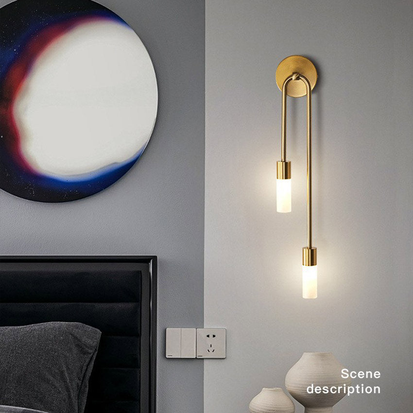 Meza Gold 2-Light Fixture Wall Sconce Lamp | Yedwo – YEDWO