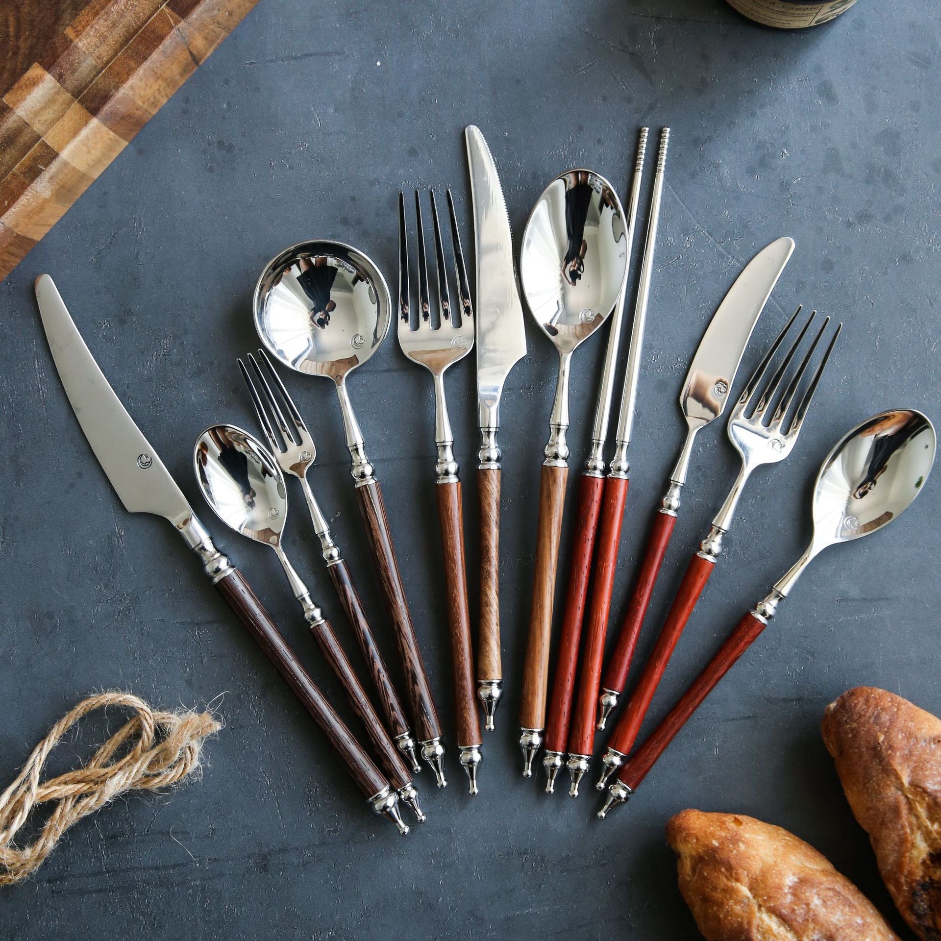 Paris Vintage Huanghua Pear Wood Cutlery Set | Yedwo – YEDWO