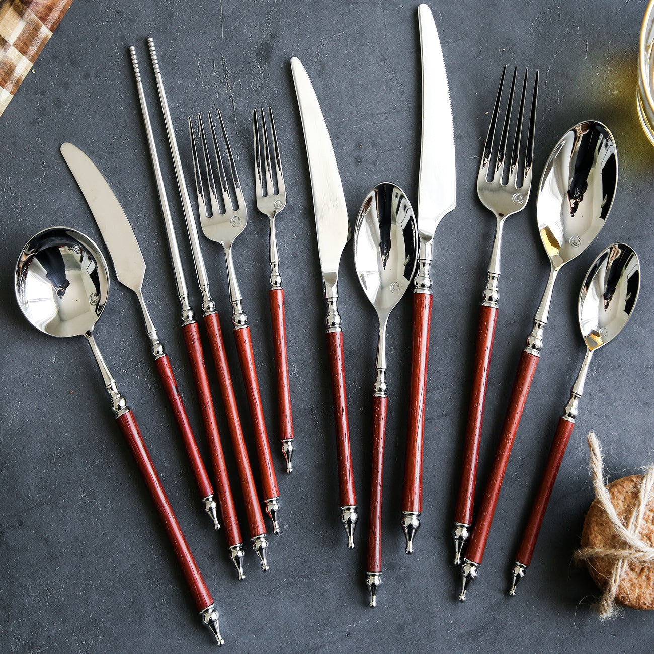 Paris Vintage Huanghua Pear Wood Cutlery Set | Yedwo – YEDWO