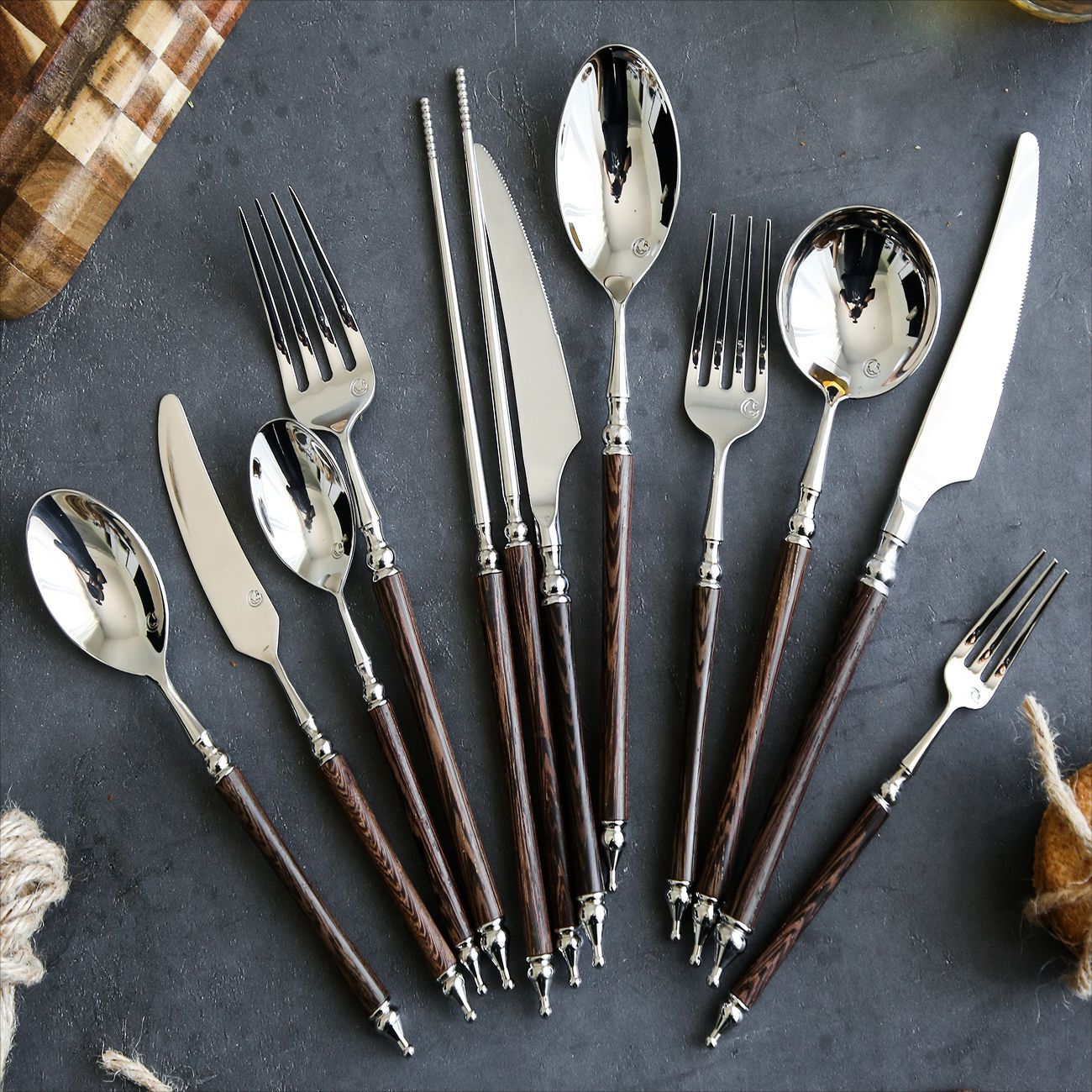 Paris Vintage Huanghua Pear Wood Cutlery Set | Yedwo – YEDWO
