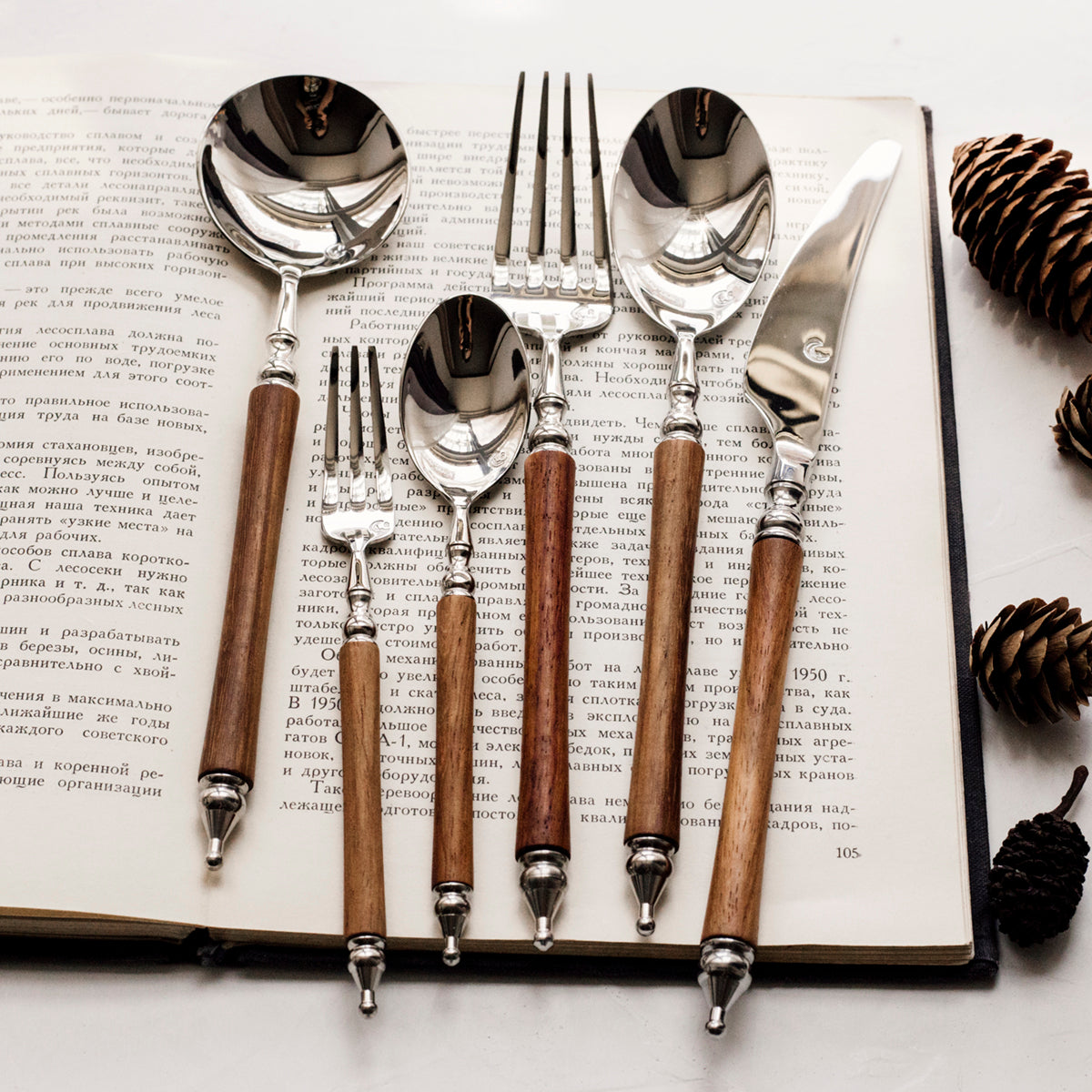 Paris Vintage Huanghua Pear Wood Cutlery Set | Yedwo – YEDWO