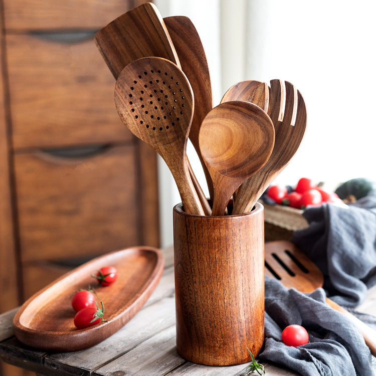 Thailand Teak Natural Wood Cooking Set | Yedwo Home – YEDWO
