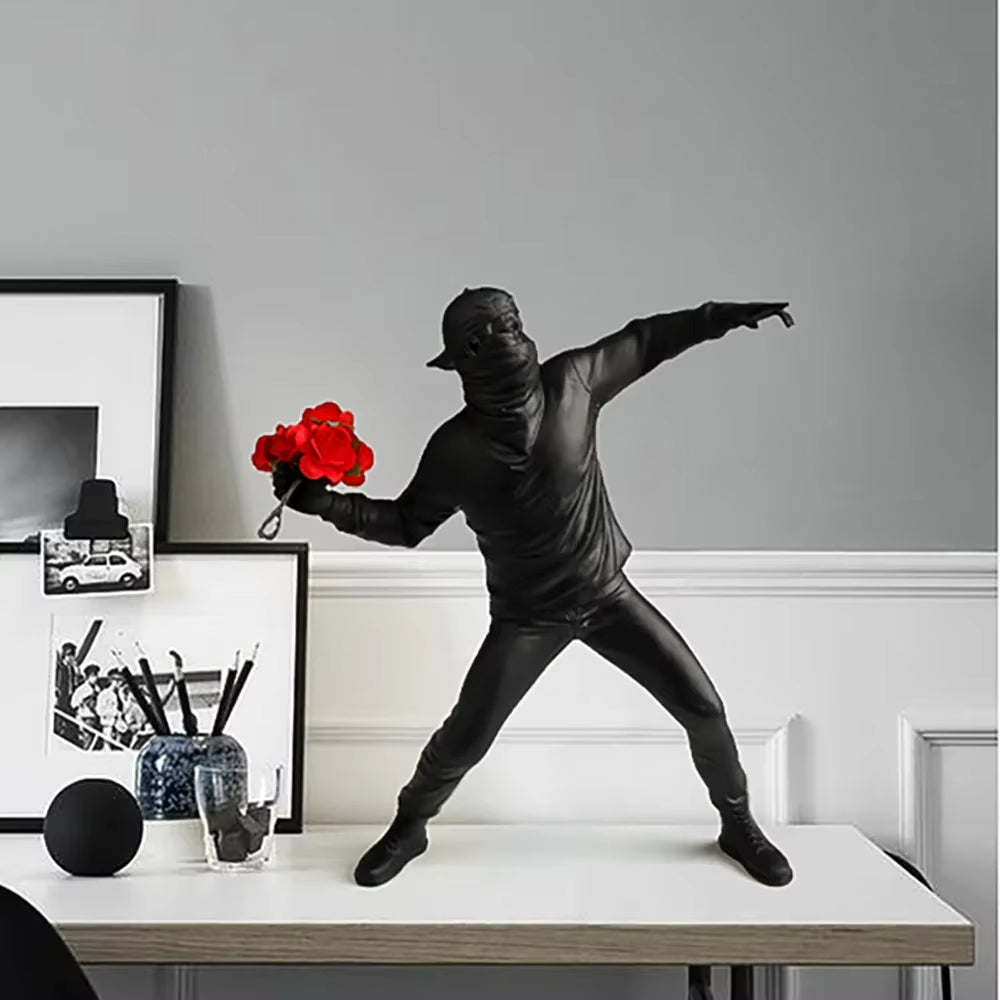 Throwing Flower Boy Art Decorative Figurine | Yedwo Design – YEDWO