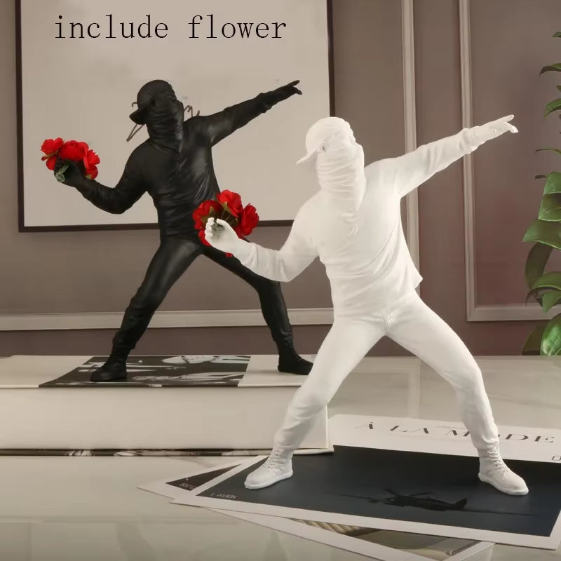 Throwing Flower Boy Art Decorative Figurine | Yedwo Design – YEDWO