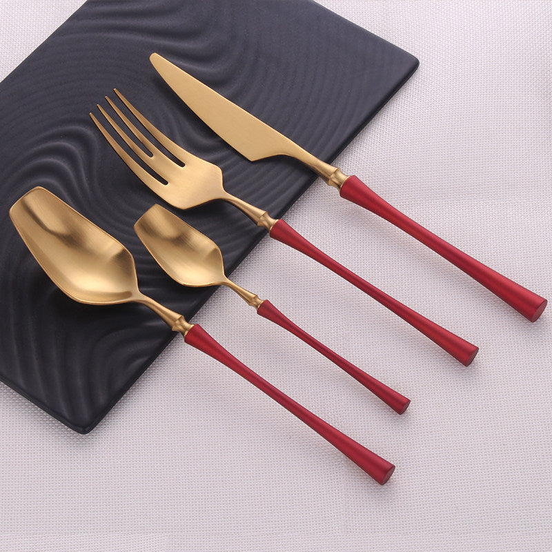 Venice Gold Contrast Design Flatware | Yedwo – YEDWO