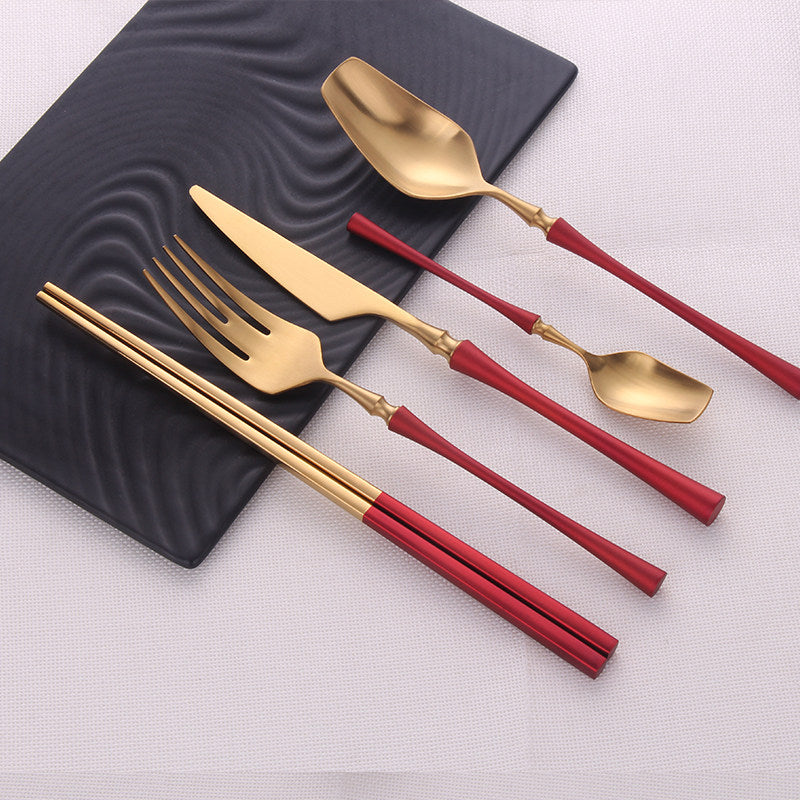 Venice Gold Contrast Design Flatware | Yedwo – YEDWO