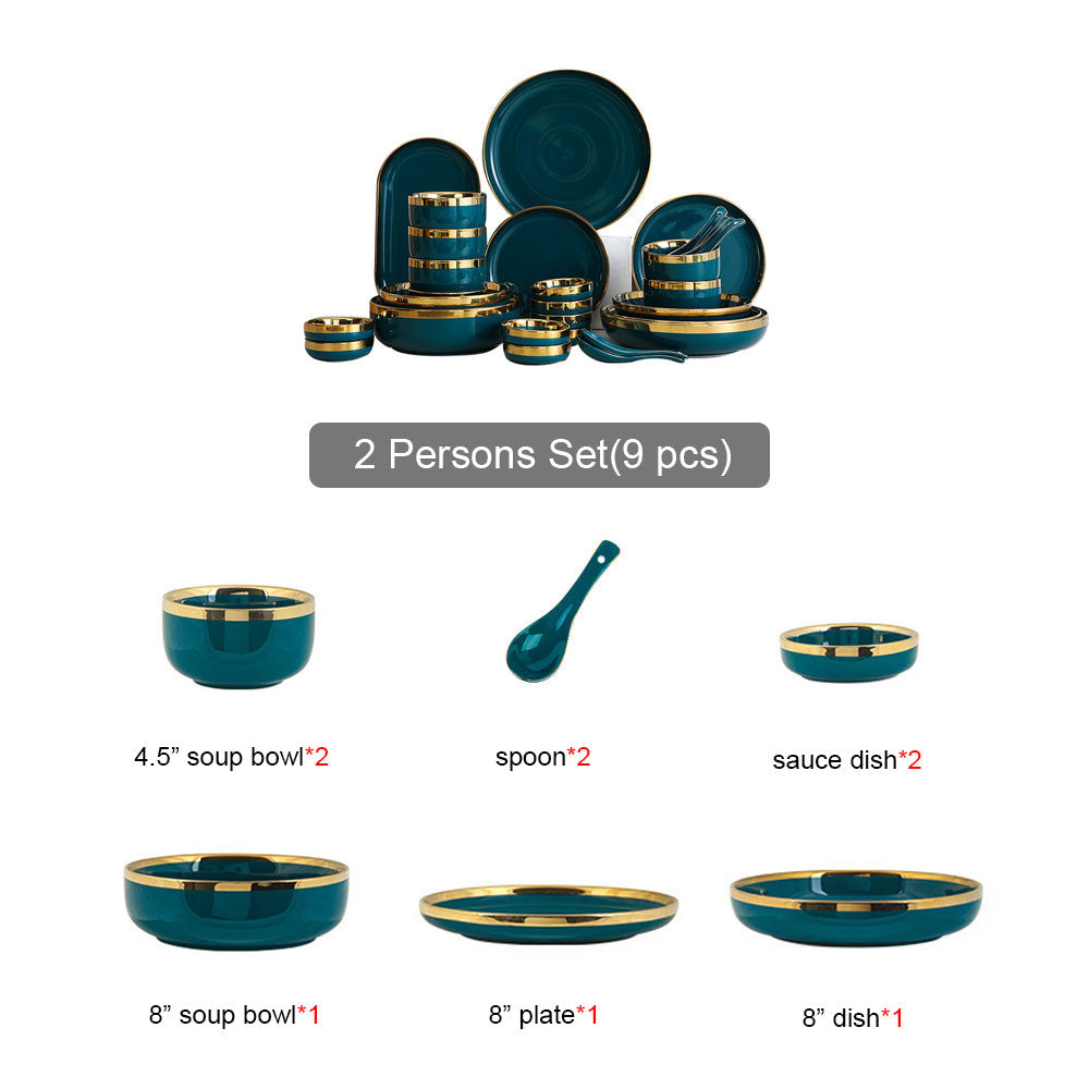 Verde Emerald Green Luxury Dinnerware Set | Yedwo Home – YEDWO