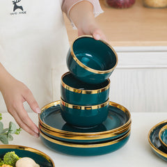 Verde Emerald Green Luxury Dinnerware Set | Yedwo Home – YEDWO