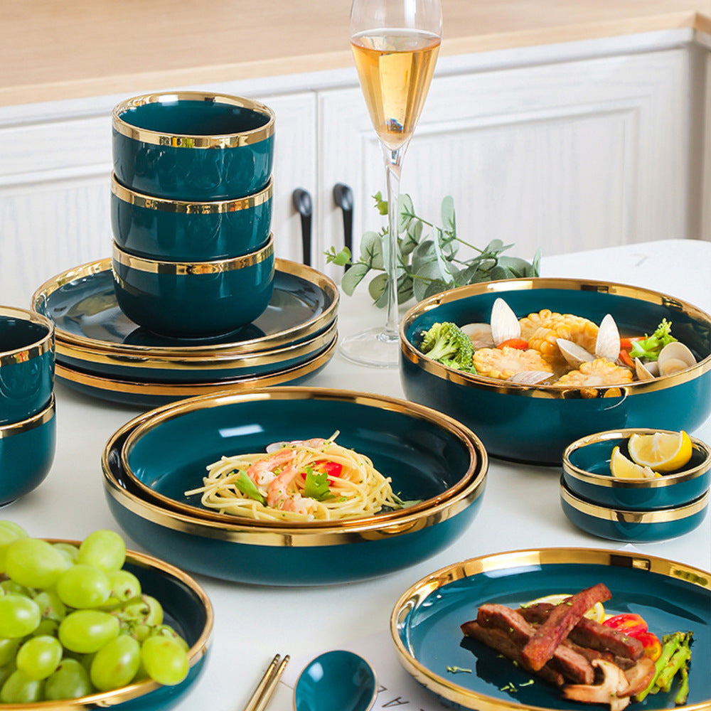 Verde Emerald Green Luxury Dinnerware Set | Yedwo Home – YEDWO